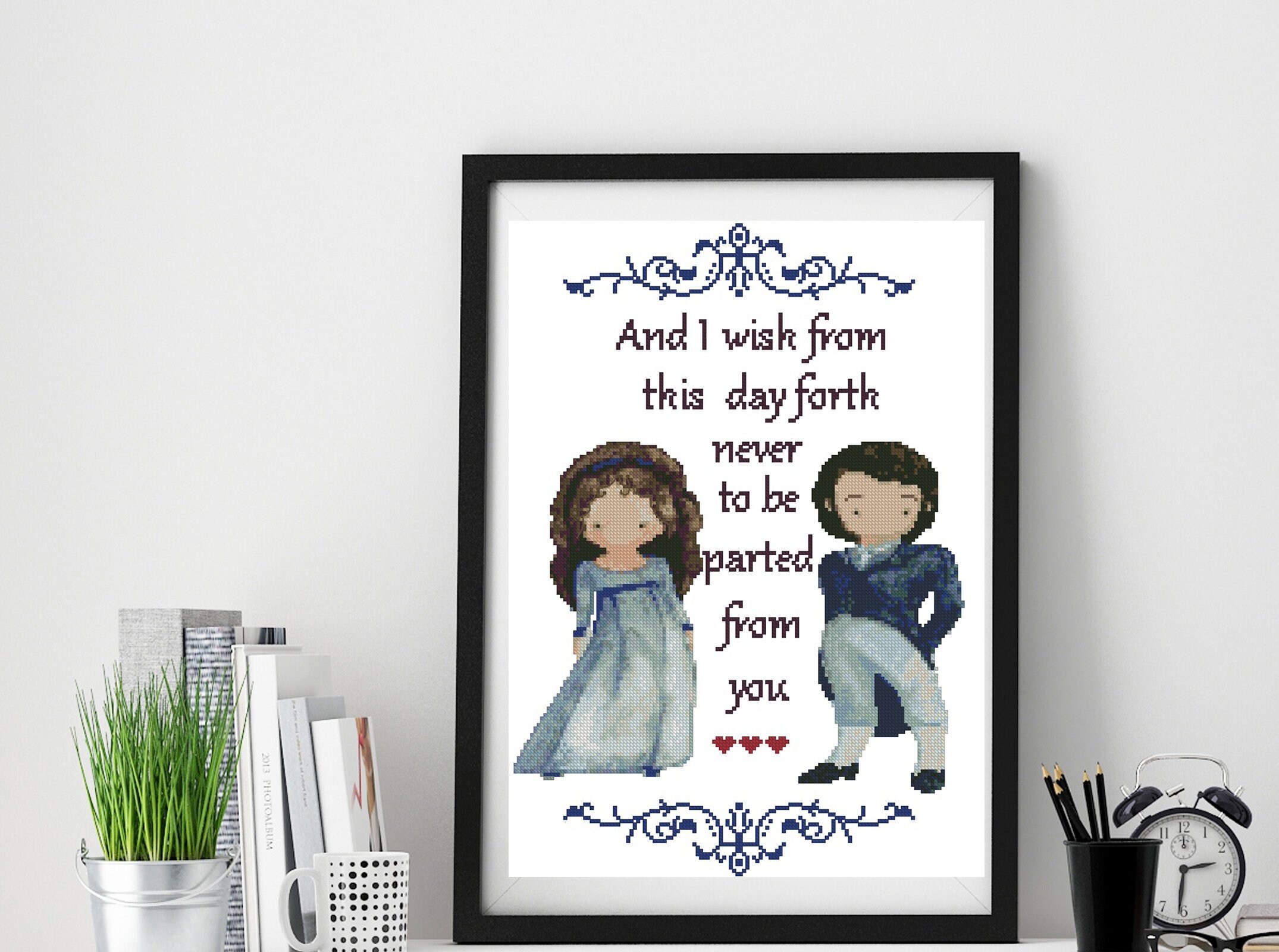 Pride and Prejudice Cross Stitch Pattern Elizabeth Bennet and - Etsy