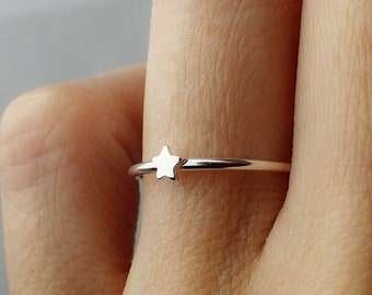Tiny Star Ring | Etsy