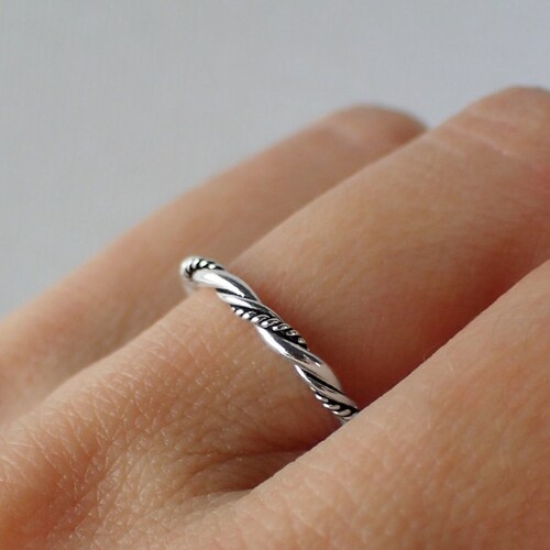 925 Sterling Silver Minimalist Ring Stackable Ring in Silver - Etsy