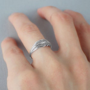 925 Sterling Silver Feather Ring - Native American Ring in Silver - Etsy
