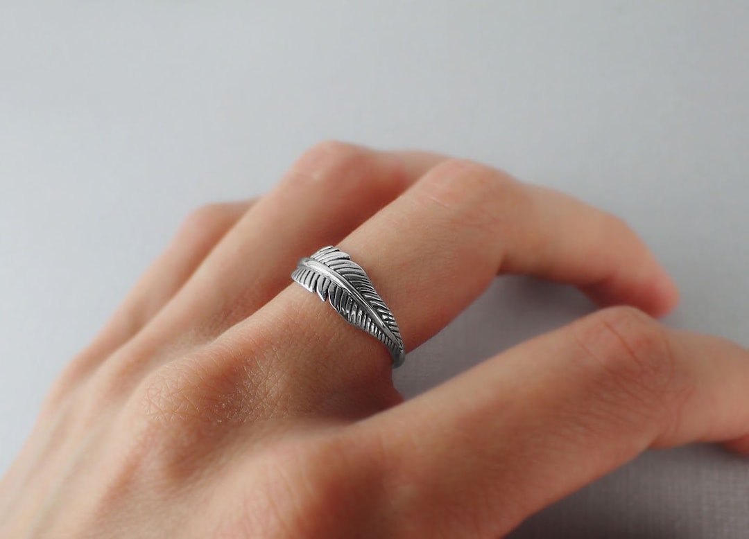 925 Sterling Silver Feather Ring - Native American Ring in Silver - Etsy