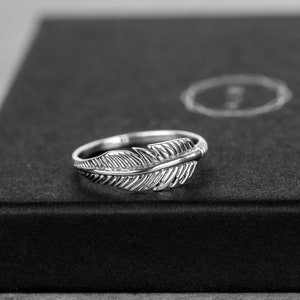 925 Sterling Silver Feather Ring - Native American Ring in Silver - Etsy