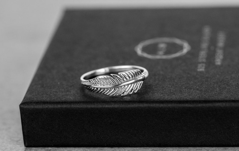 925 Sterling Silver Feather Ring Native American Ring in - Etsy