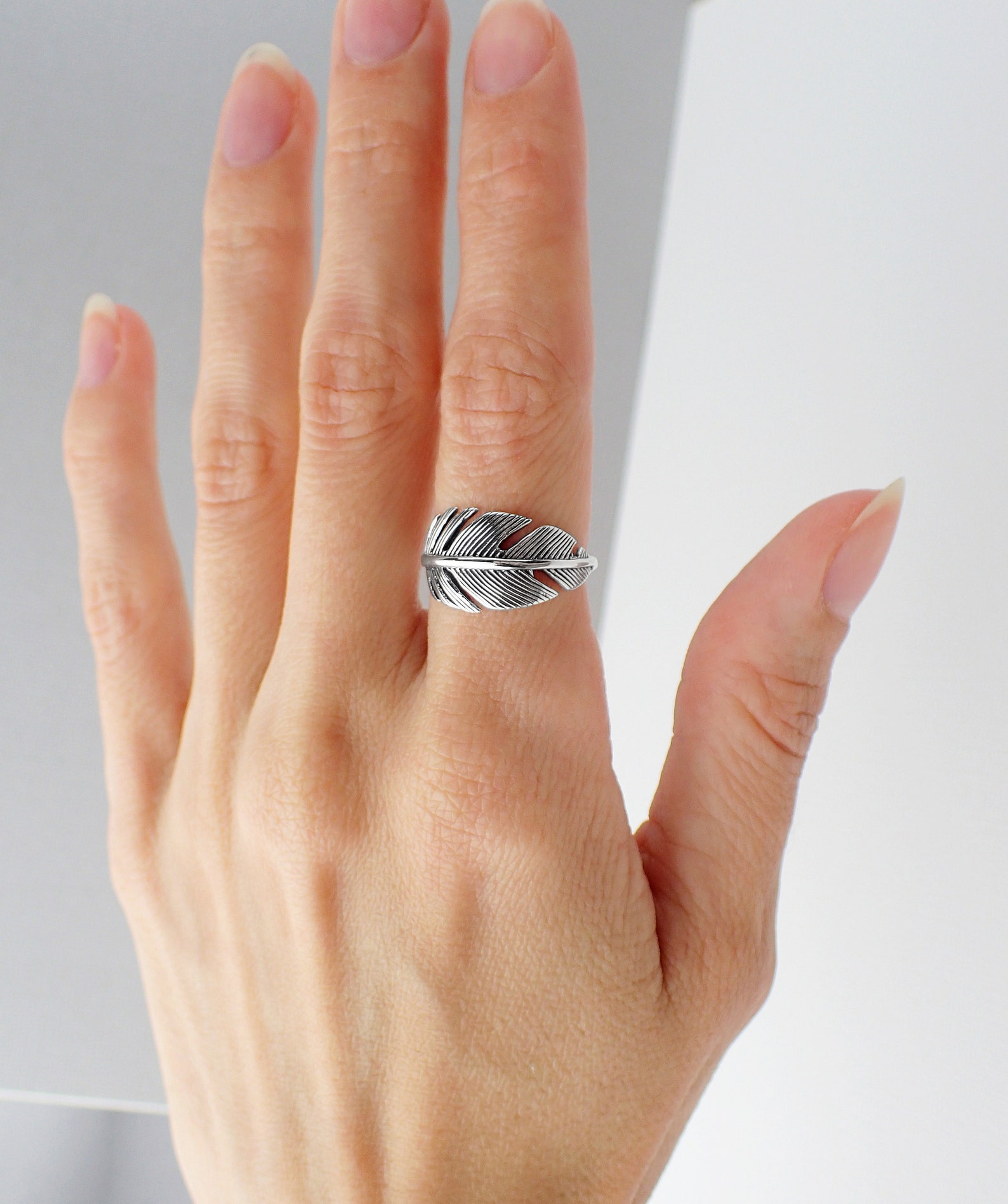 925 Sterling Silver Feather Ring - Native American Ring in Silver - Etsy