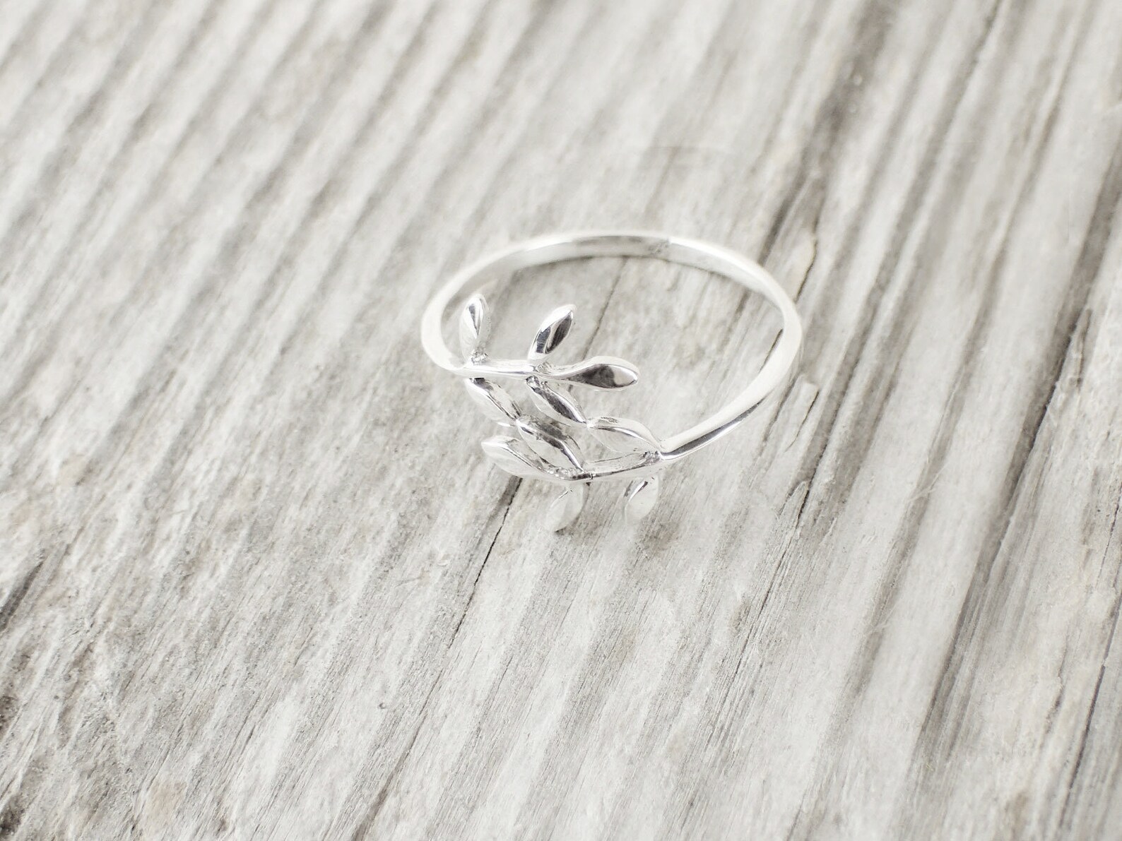 925 Sterling Silver Adjustable Leaf Ring Olive Leaves Ring - Etsy