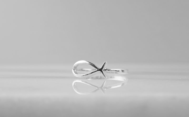 925 Sterling Silver Fish Ichthus Symbol Ring - Etsy