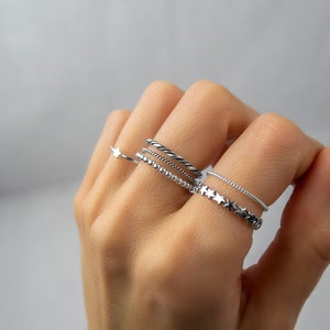 Stackable 925 Sterling Silver Ring - Design B - Etsy
