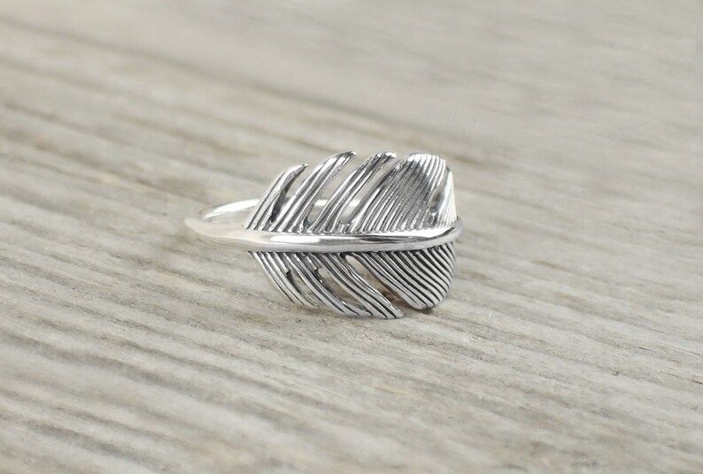 925 Sterling Silver Feather Ring - Native American Ring in Silver - Etsy