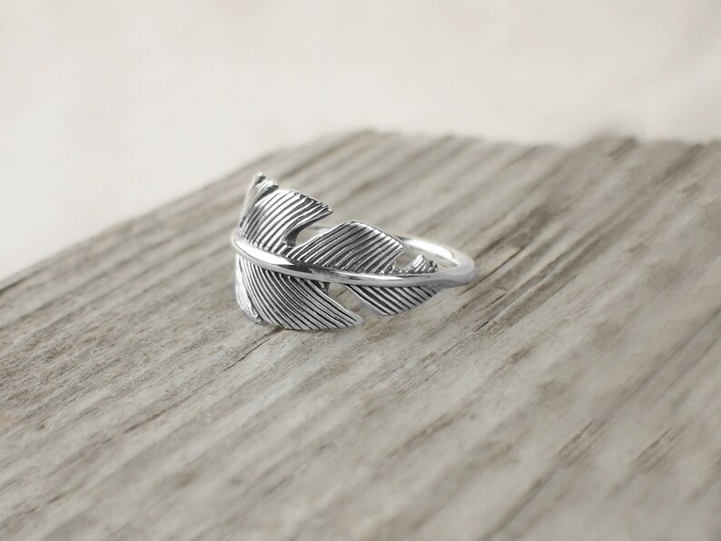925 Sterling Silver Feather Ring - Native American Ring in Silver - Etsy