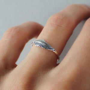 925 Sterling Silver Feather Ring - Native American Ring in Silver - Etsy