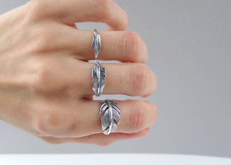 925 Sterling Silver Feather Ring - Native American Ring in Silver - Etsy