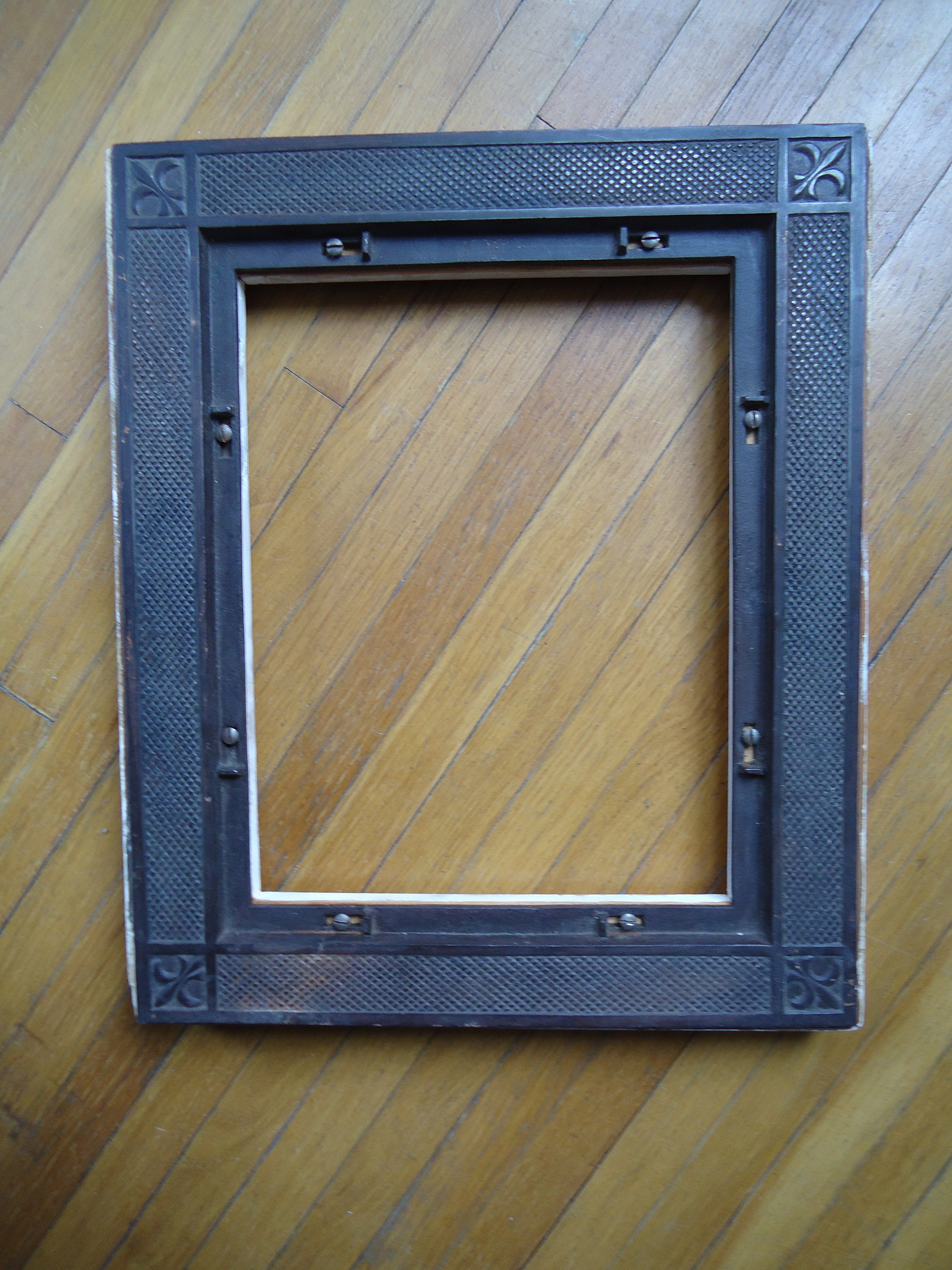 Vintage Metal Frame, Salvaged Metal Frame, Fleur-de-lis Frame, New ...