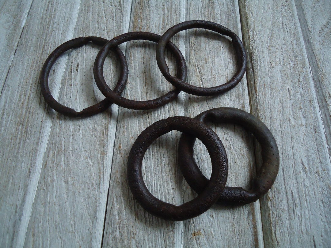 Salvaged Metal Rings, Vintage Metal Rings, Metal Ring Lot, Antique ...