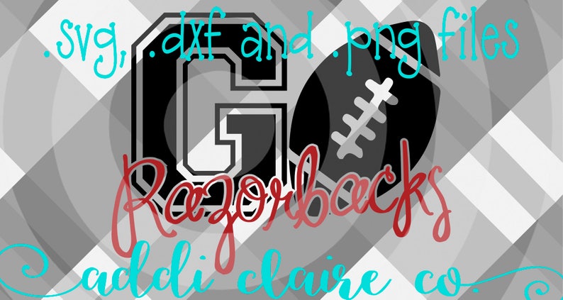 Go Razorbacks Football Files SVG, DXF, PNG - Etsy