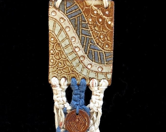 Ceramic and Macrame Wall Hanging Macrame Wall Decor With Ceramics Home ...