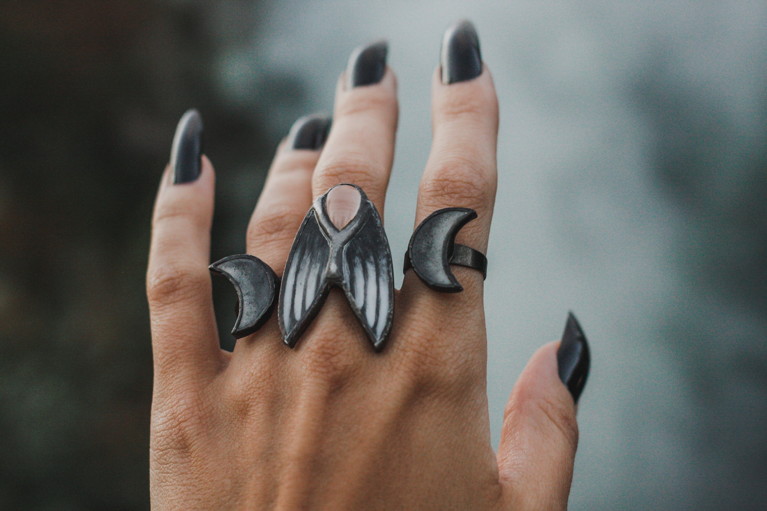 Witch ring goth ring occult ring witchy ring Wicca ring | Etsy