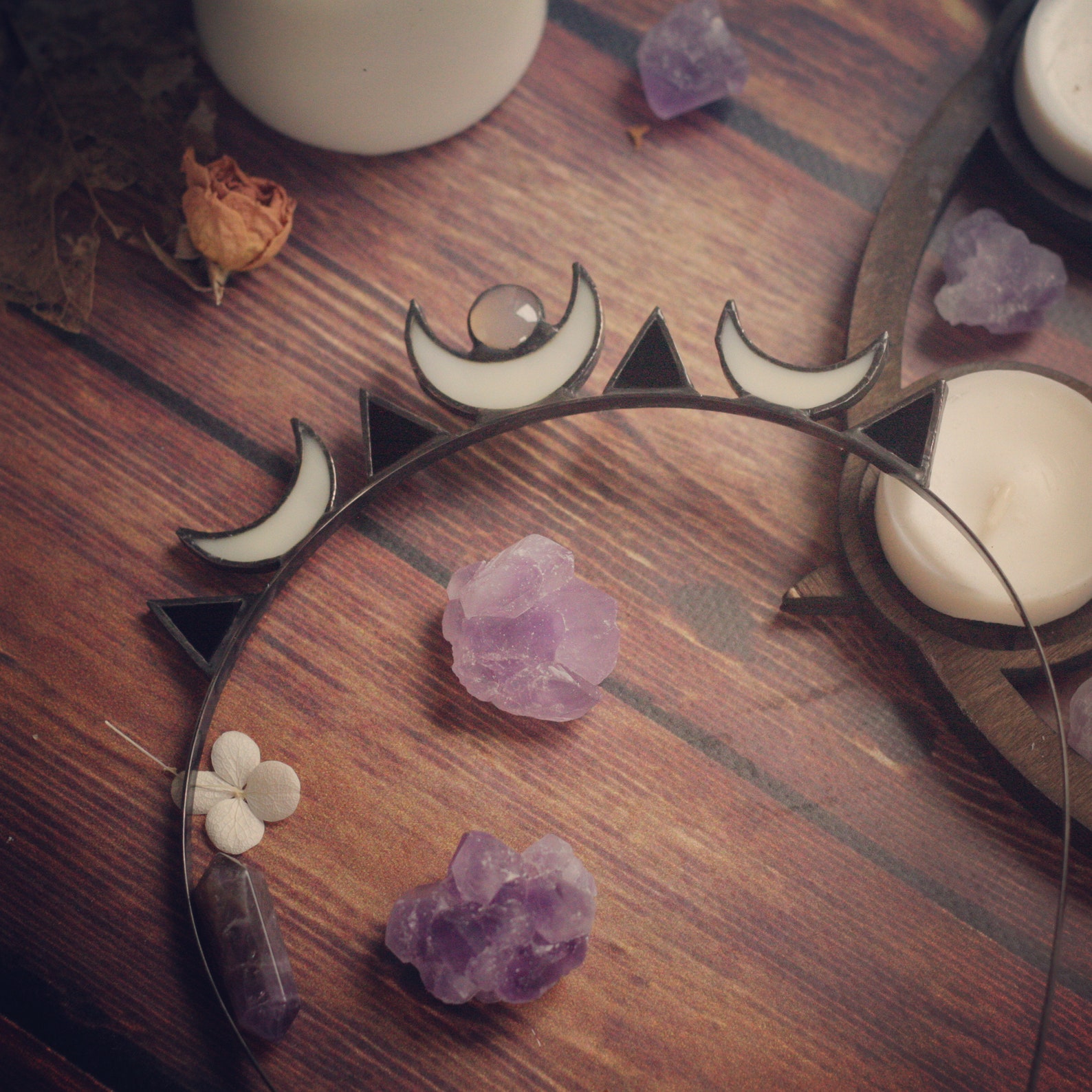 Witch crown Wicca crown moon crown goddess crown festival | Etsy