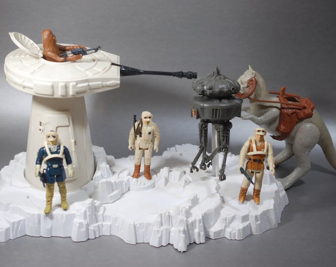 Vintage Star Wars Complete Hoth Turret & Probe Droid Playset and 4 ...