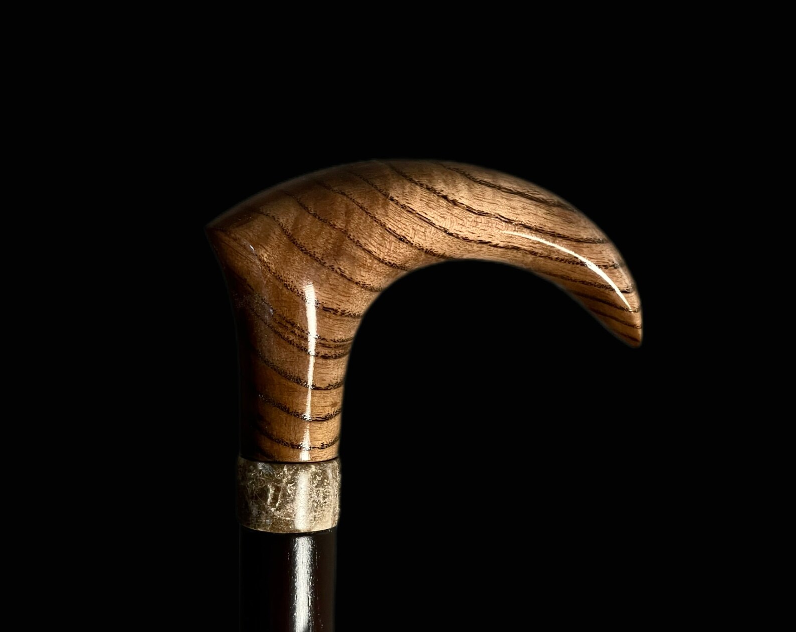 Elegant Cane With Marble Insert. Walking Cane Made of Natural Wood and ...