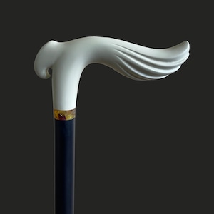White Bird Cane Walking Stick Wood Wooden Cane Handcarved Carving ...