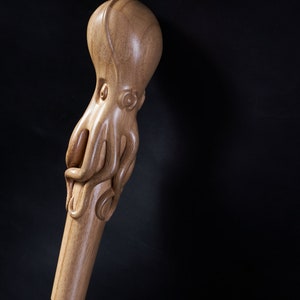 Octopus Walking Cane,carved Walking Cane,wooden Walking Cane, Elegant ...