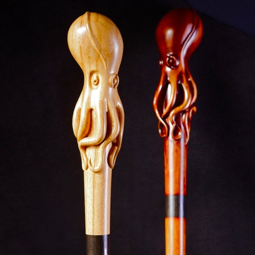 Octopus Walking Stick Cane Handmade Wooden Stick High Quality - Etsy