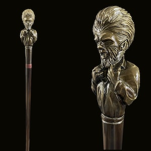 Wolfman Cane Carved Cane Walking Stick Cane Handmade Wooden Stick High ...