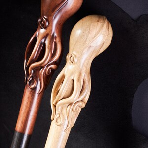Octopus Walking Stick Cane Handmade Wooden Stick High Quality Unique ...