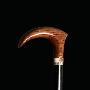 Elegant Cane With Marble Insert. Walking Cane Made of Natural Wood and ...