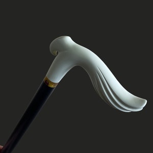 White Bird Cane Walking Stick Wood Wooden Cane Handcarved Carving ...