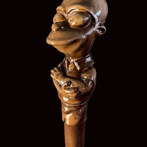 Homer Walking Stick, Walking Cane, Cane for Costume Parties, Carved ...