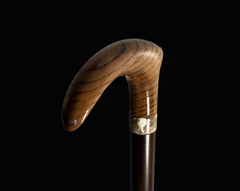 Elegant Cane With Marble Insert. Walking Cane Made of Natural Wood and ...