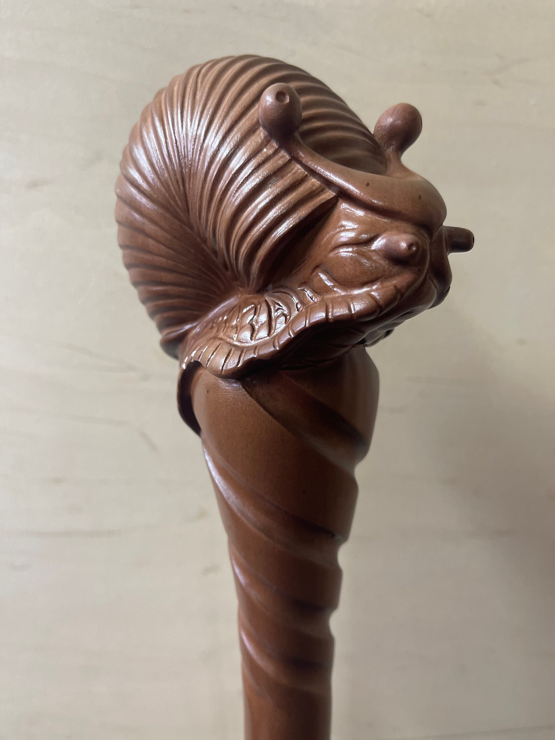 Snail Cane Carved Cane Walking Stick Cane Handmade Wooden Stick High ...