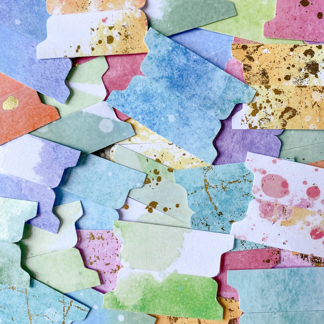 ADHESIVE Blank Watercolor Tabs | Organizational Tabs | Blank Tab ...