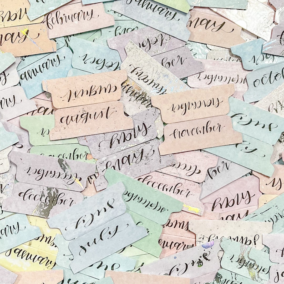 ADHESIVE Pastel Watercolor Planner Tabs | Planner Tab | Monthly Tab ...