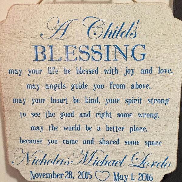 Child Blessing - Etsy