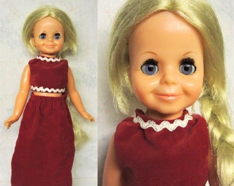 1970 Ideal Velvet Doll With Growing Hair White Lace Dress | Etsy Canada