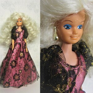 1987 Totsy Doll Blonde Sandi Totsy Black Lace Gown Totsy Magic Moments ...