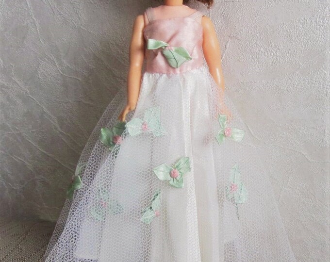 60s Handmade Tammy Doll Dress Tulle & Satin Gown for Tammy and Tressy ...