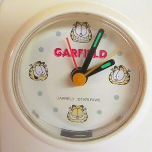 1978 Paws Garfield Clock & Flashlight Working Rare Garfield Table Clock ...