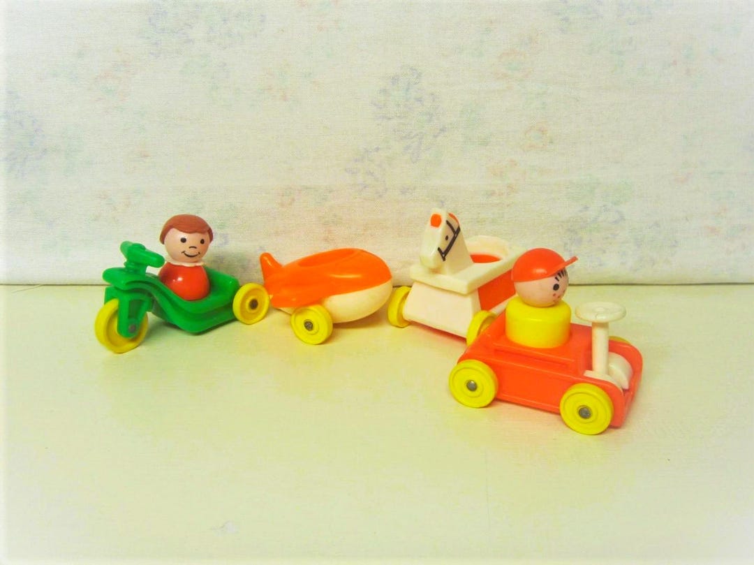 Fisher Price Little Riders #656 80s Little People Set FP Play Family ...