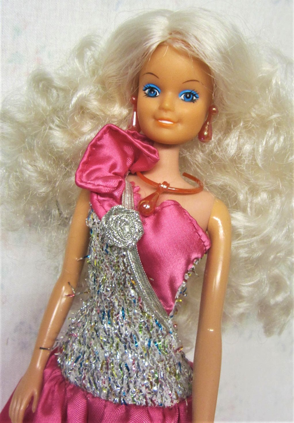 1987 Totsy Doll Blonde Sandi Totsy Pink Satin Gown Totsy Magic | Etsy