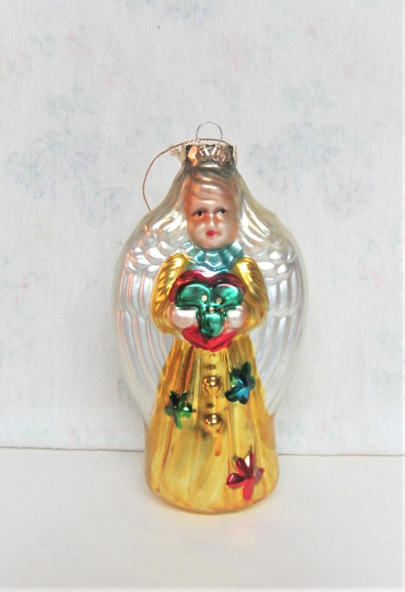 Taiwan Mercury Glass Angel Ornament Original Box 80s Blown | Etsy