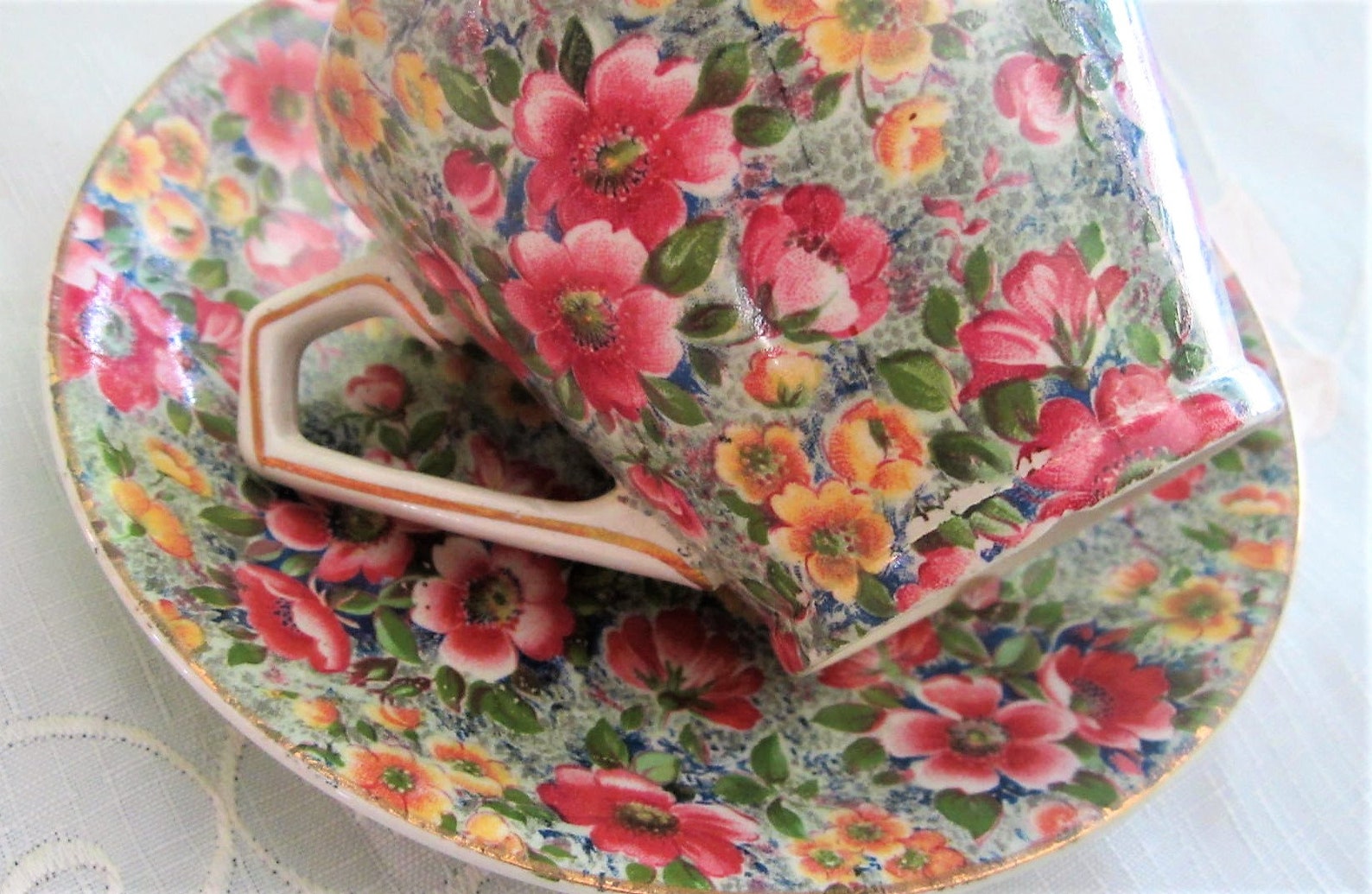 Lord Nelson Briar Roseteacup & Saucer 1940s Rose Chintz Teacup Briar ...