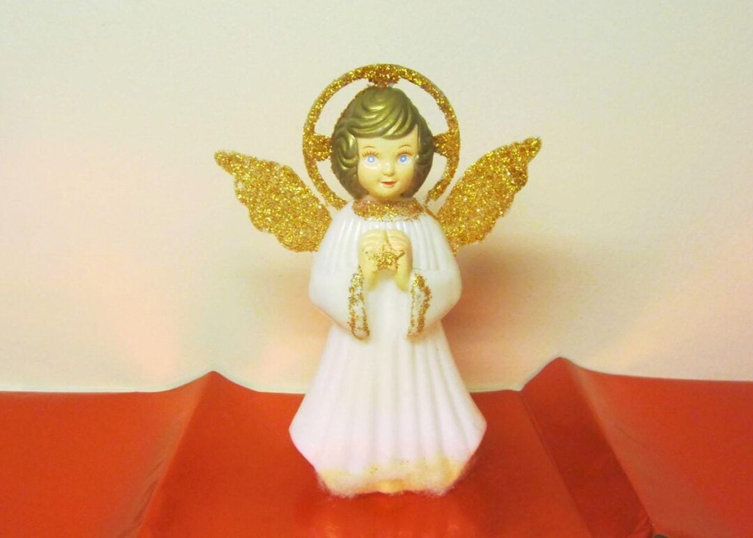 Doubl Glo Angel Tree Top 60s Angel Tree Topper Hong Kong Christmas Tree ...