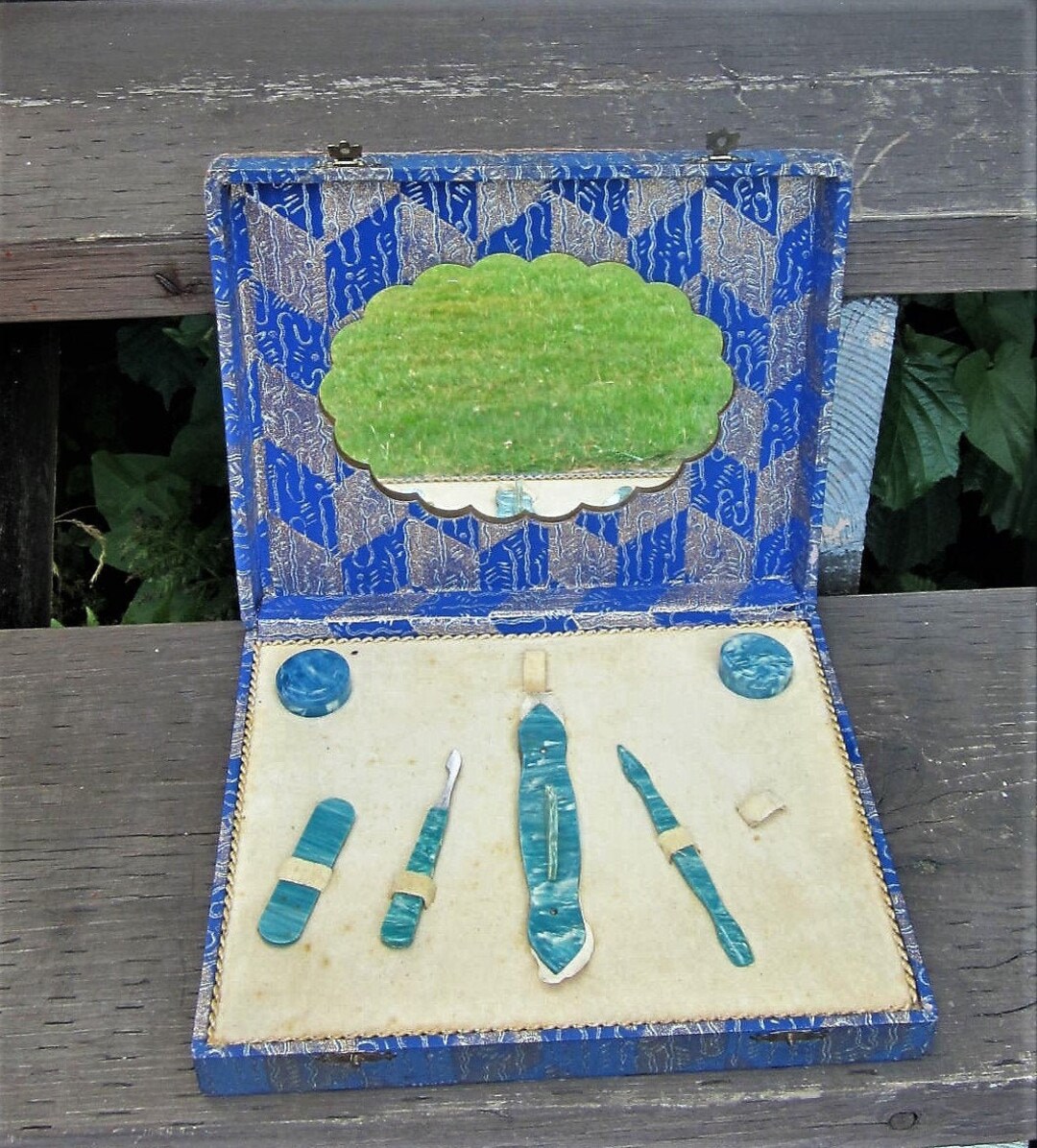1930s Celluloid Manicure Set With Case German Manicure Set Art Deco ...