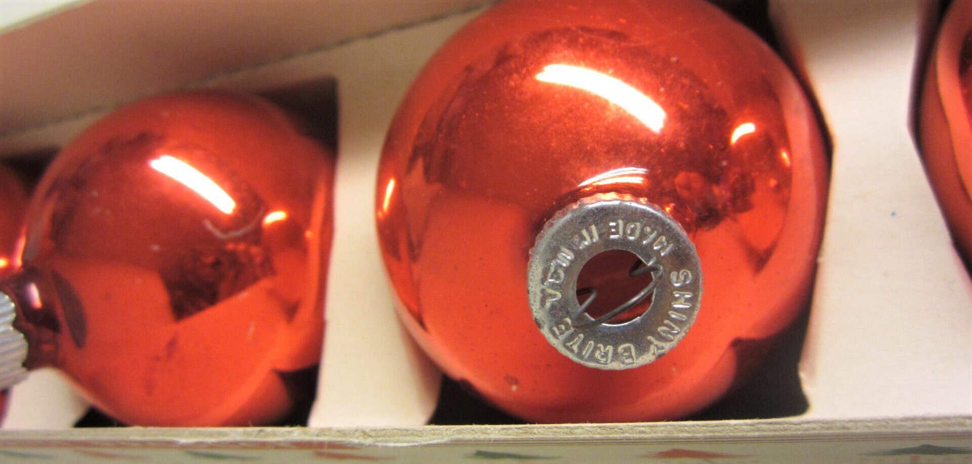 50s Shiny Brite Red Ornaments Set of 5 USA Glass Ball - Etsy
