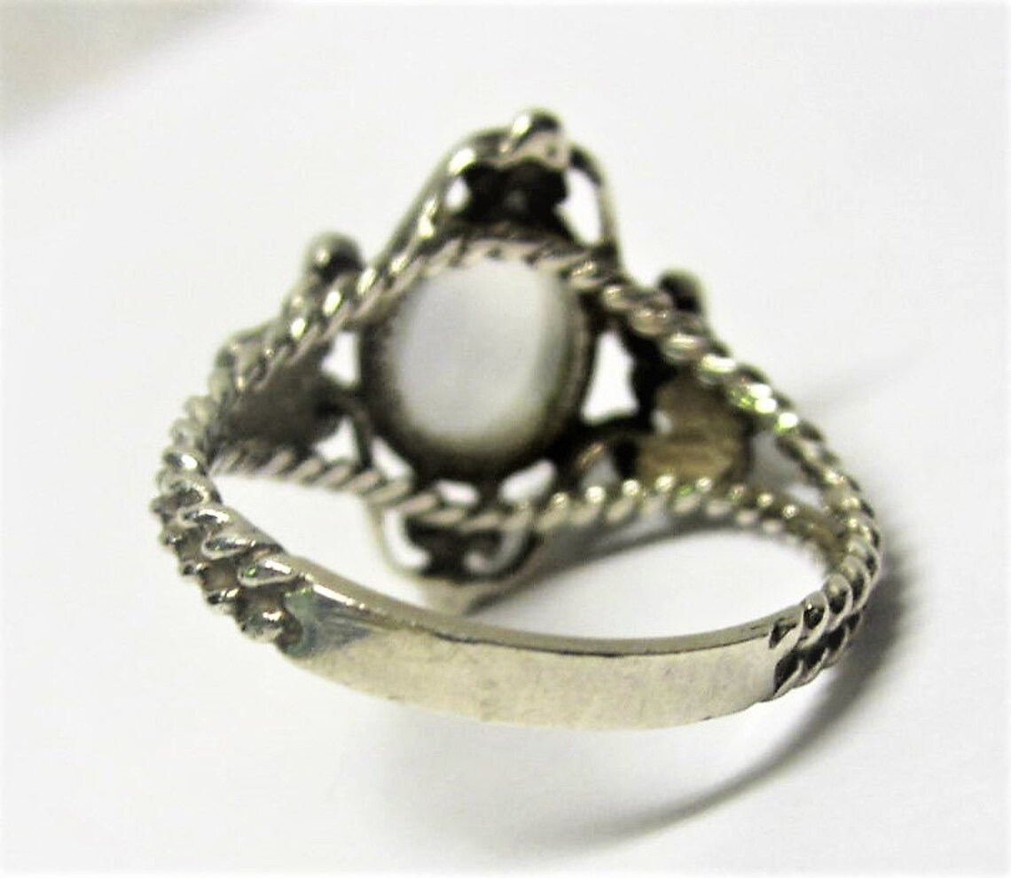 Silver Milky Quartz Ring 1980s White Quartz Gemstone Oval - Etsy Canada