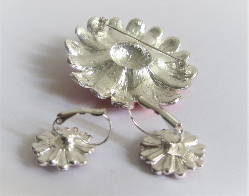 Avon Daisy Brooch Set Pink & Orange Flower Vintage Avon Enamel - Etsy