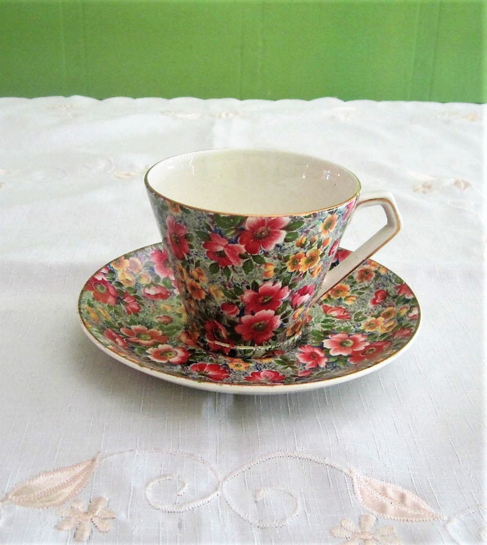 Lord Nelson Briar Roseteacup & Saucer 1940s Rose Chintz Teacup Briar ...